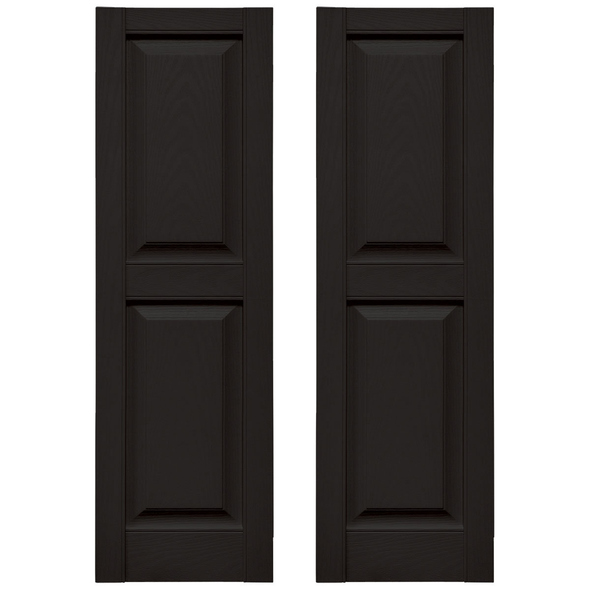Builders Edge, Standard Two Equal Panels, Raised Panel Shutter Single ...