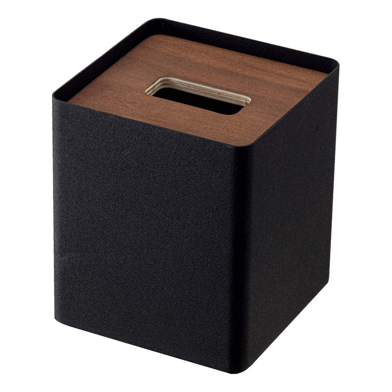 Yamazaki USA Yamazaki Home Square Reusable Tissue Box Cover Metal ...