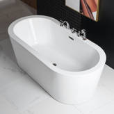 ANZZI Bank Series 62.9'' x 30.7'' Freestanding Soaking Acrylic Bathtub ...