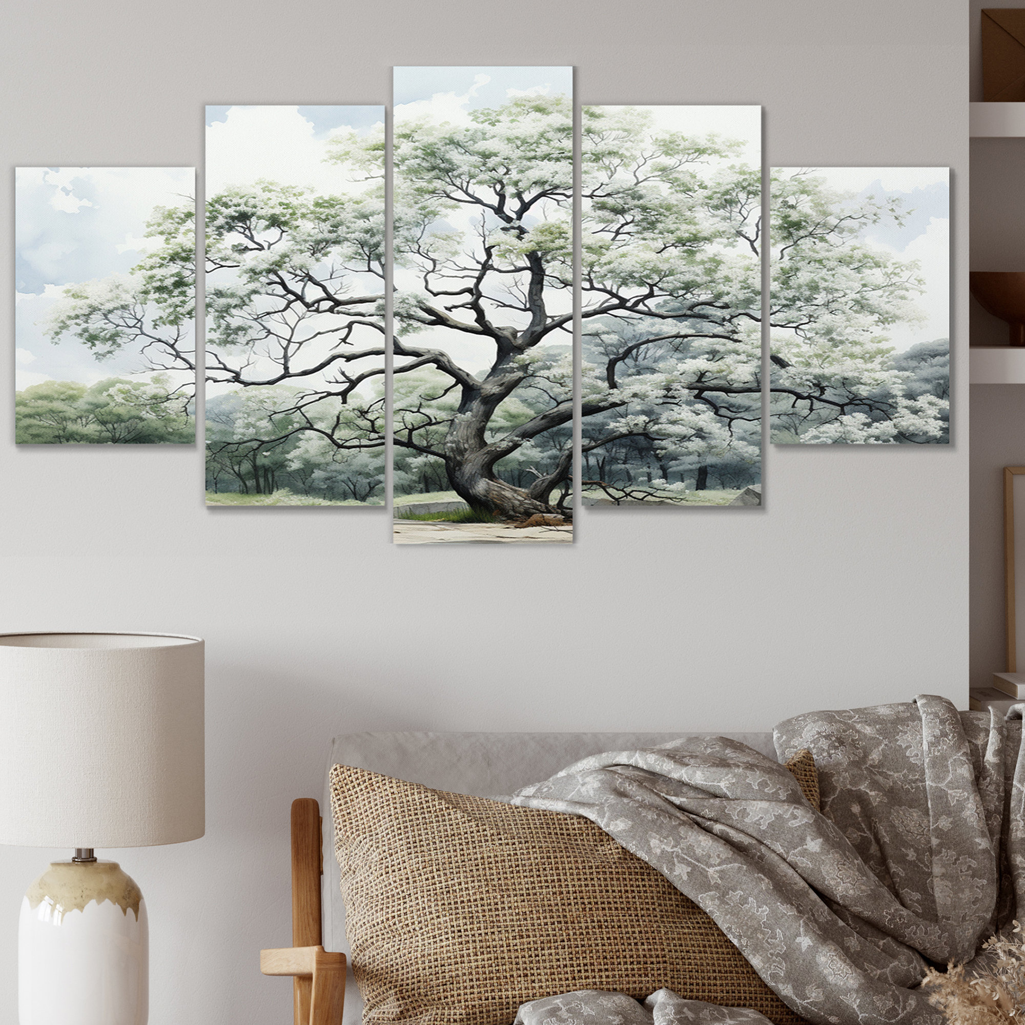 Bay Isle Home™ Muted Majesty Tree - Landscape Trees Wall Decor - 5 ...