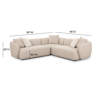Ivy Bronx Sylvie Cream Boucle 3-Piece Sectional | Wayfair