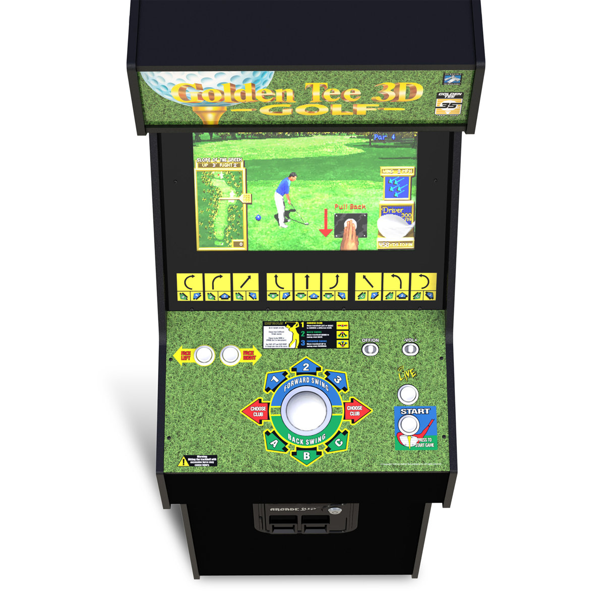 Arcade 1Up Arcade1Up Golden Tee 3D 35 th Anniversary Deluxe Arcade ...