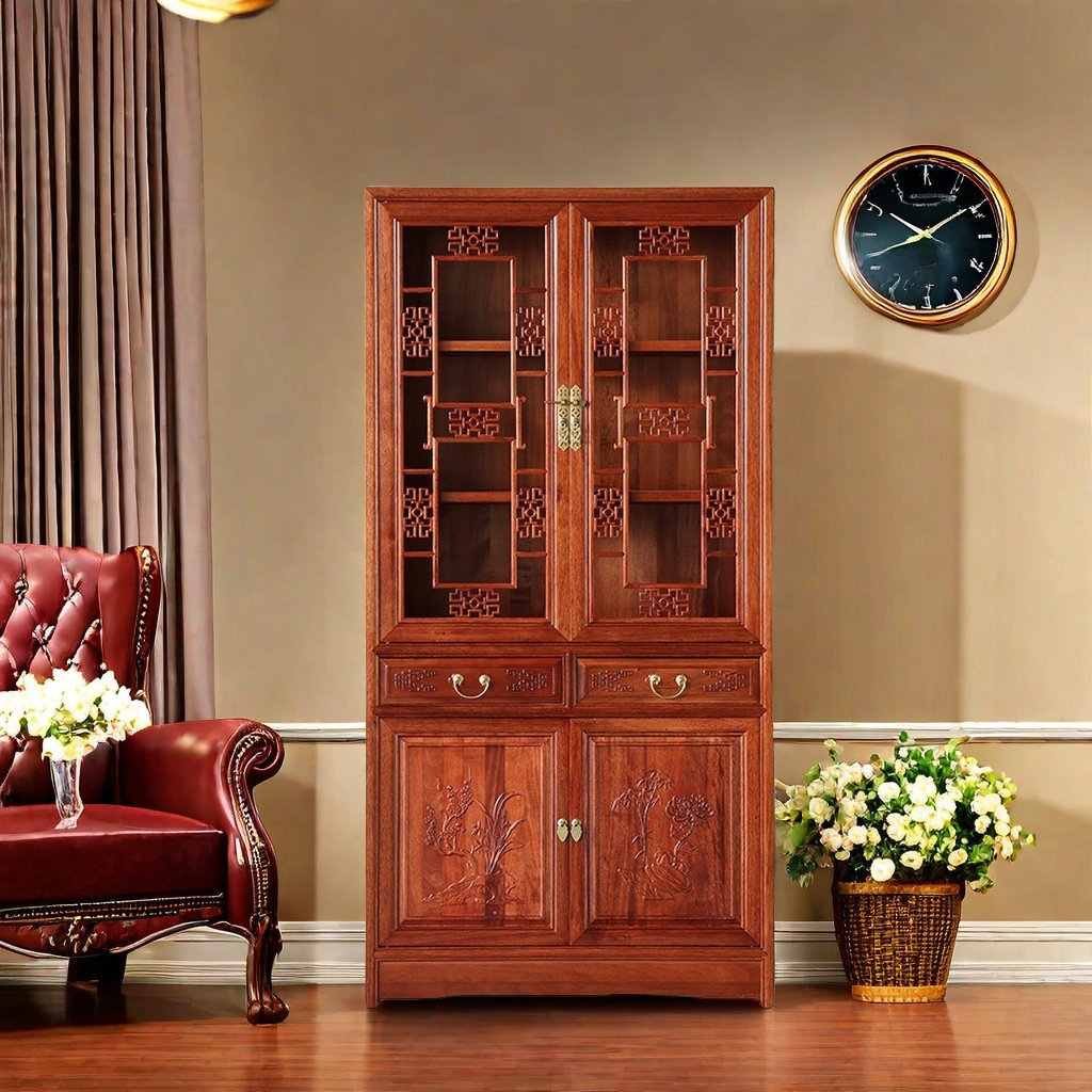 Parttlion Chinese style solid wood bookcase | Wayfair