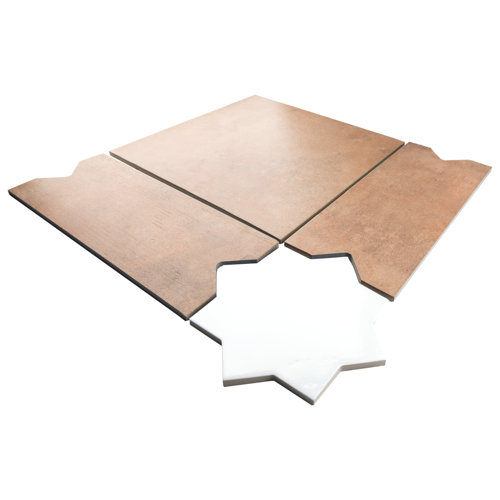 Merola Tile Argile Bordeaux 24-5/8 In. X 24-5/8 In. Porcelain Floor And ...