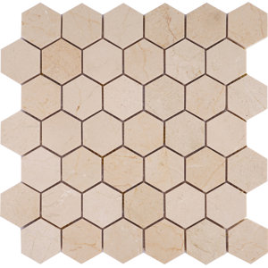 Simple Tile Nero Marquina 2" x 2" Marble Honeycomb Mosaic Wall & Floor ...