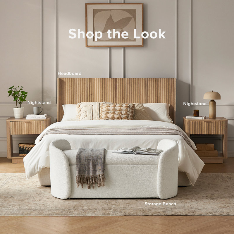 Red Barrel Studio® Jayren Fabric Upholstered Storage Bench | Wayfair