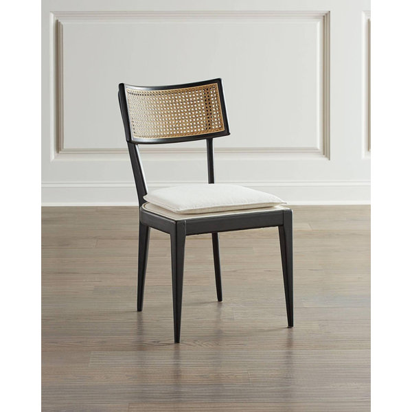 FANCY DECOR Solid Wood Side Chair in Black | Wayfair