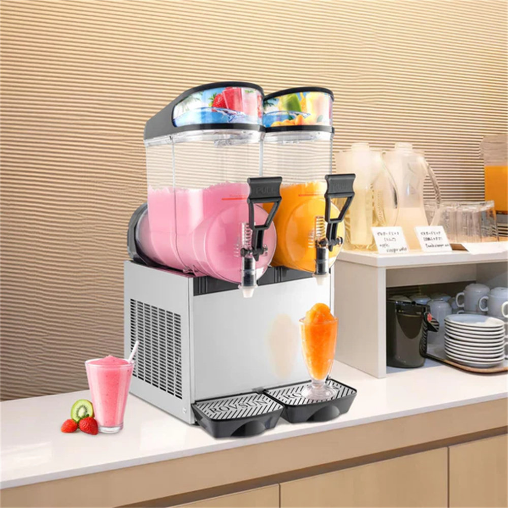 Winado 8 Gallon 2 Tank Commercial Slushy Machine Margarita Frozen Drink ...