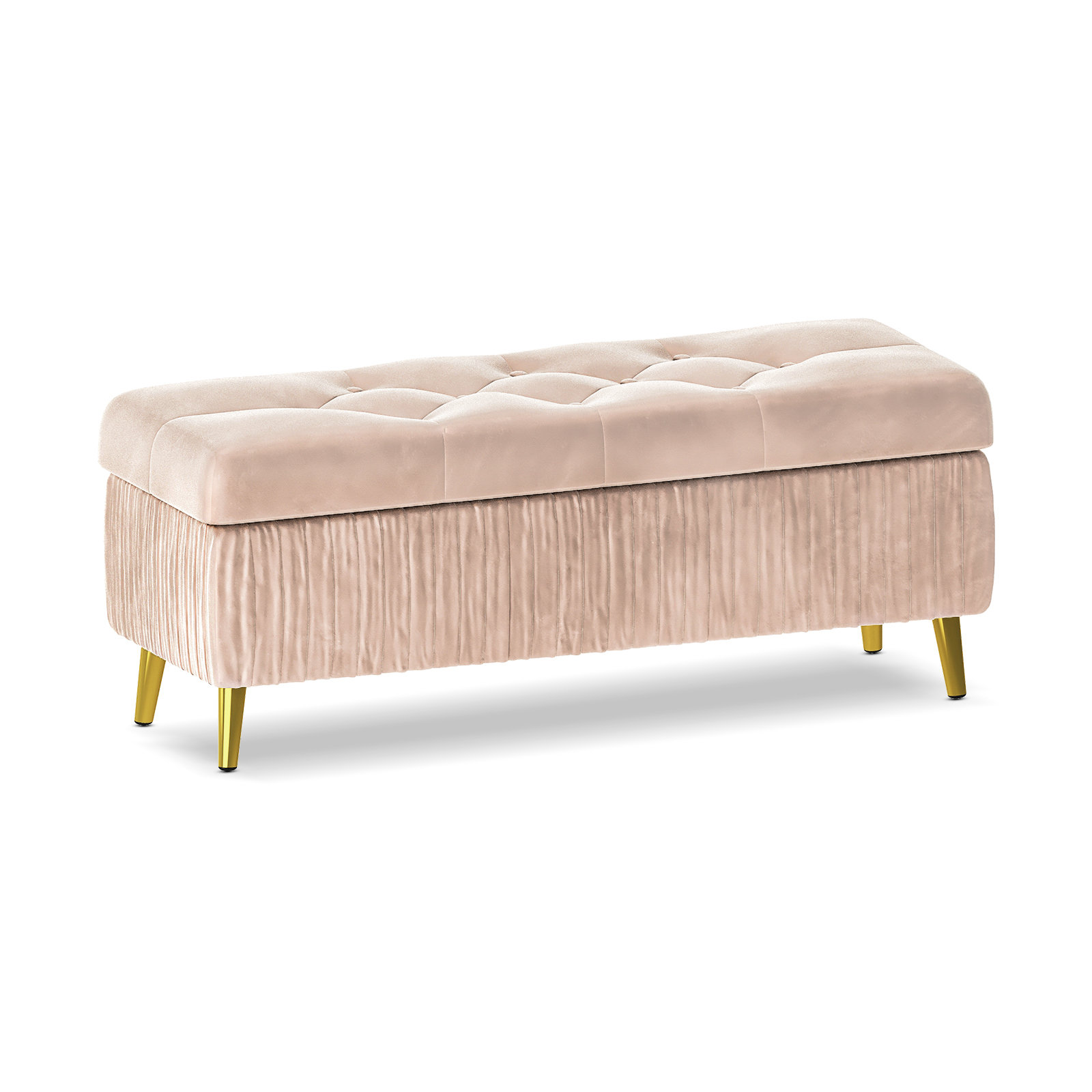 Mercer41 Velvet Upholstered Storage Bench & Reviews | Wayfair