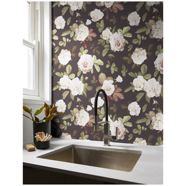 Winston Porter Kalden Peel & Stick Floral Roll | Wayfair