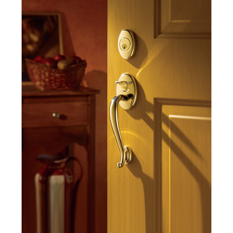 Baldwin Logan Handleset with Double Cylinder Deadbolt and Door Lever ...