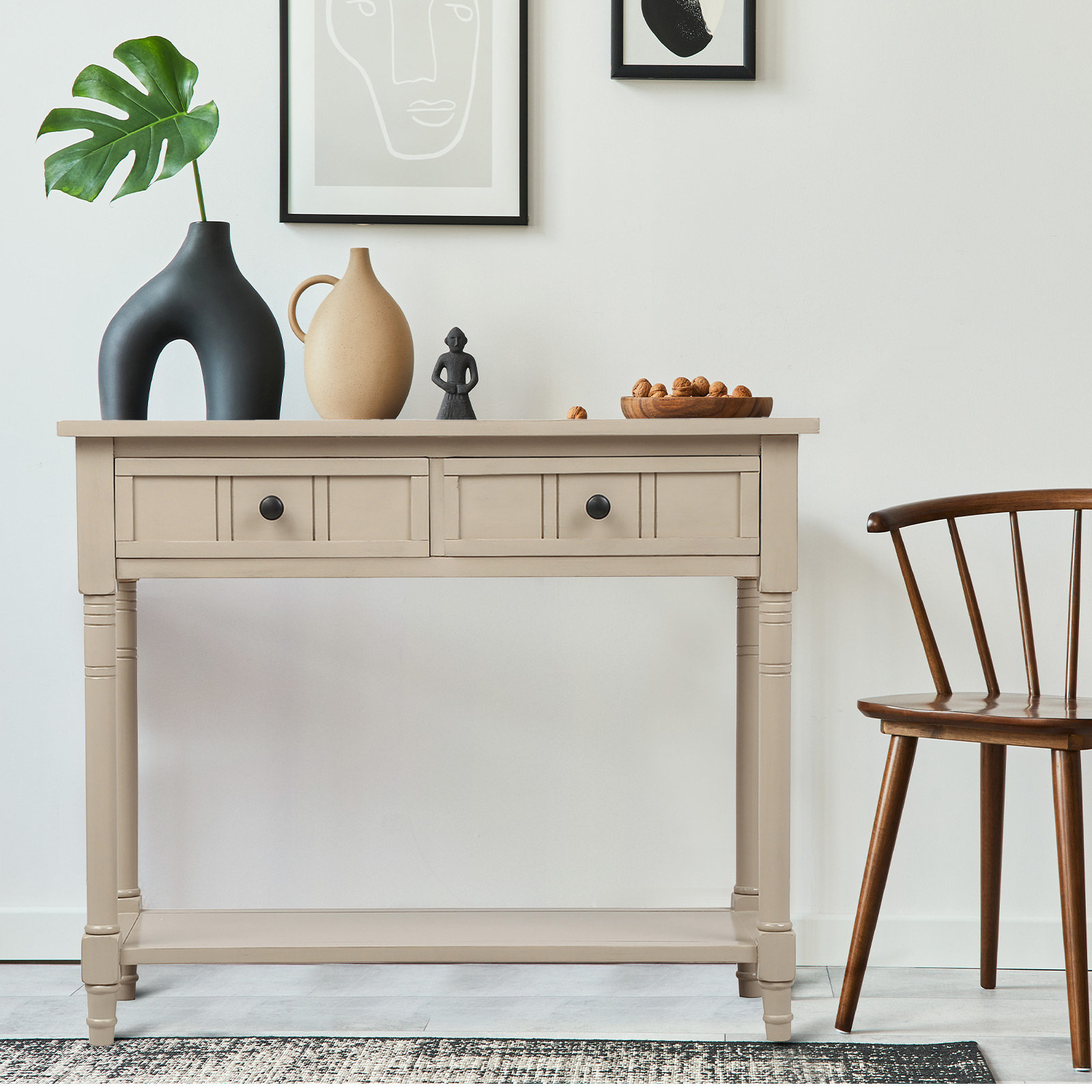 Laurel Foundry Modern Farmhouse® Koeller Console Table, Entryway Table ...