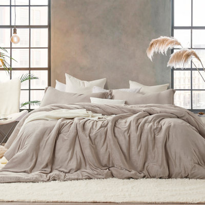 Coma Inducer Velvet Crush Ridged Beige Coma Inducer Oversized Comforter ...