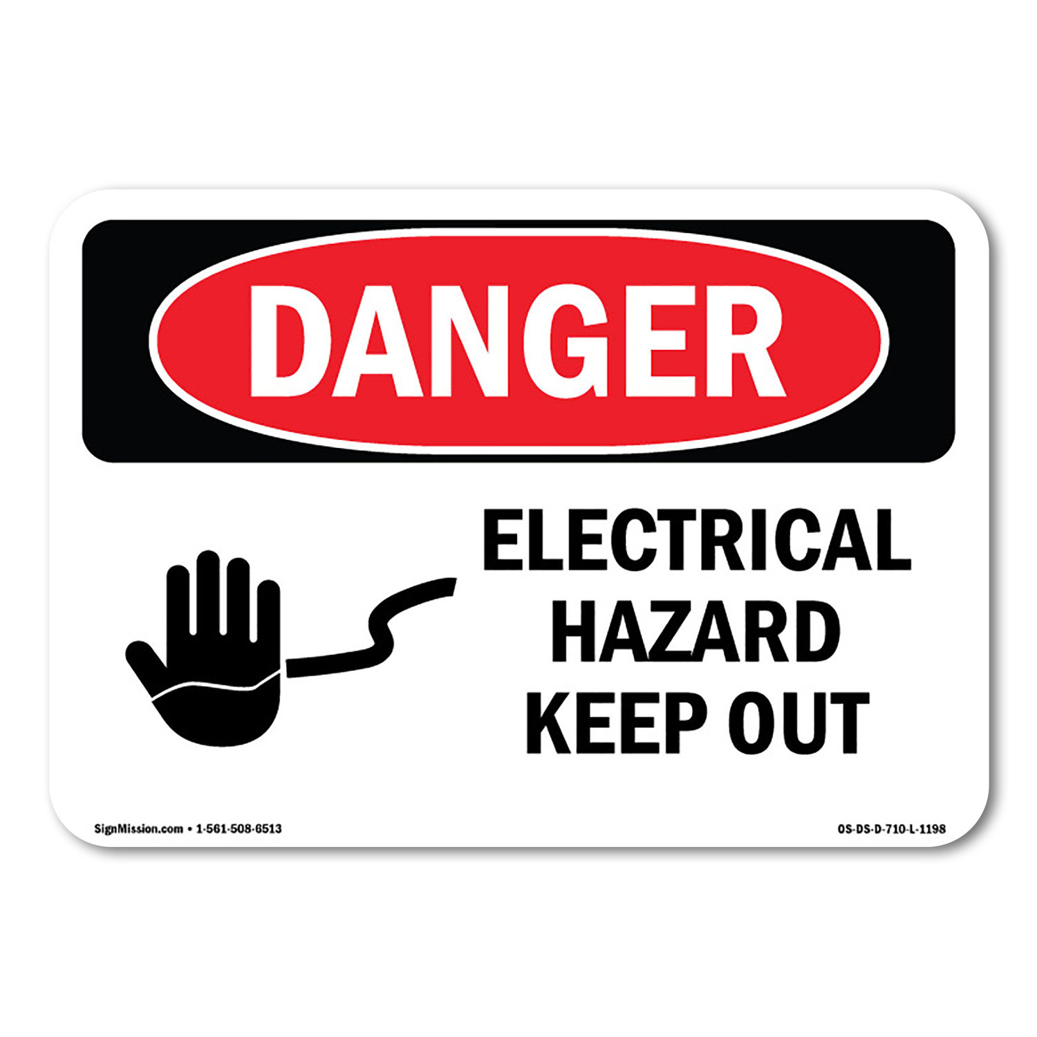 SignMission Electrical Hazard Keep Out Plastic Sign 24" X 18" | Wayfair