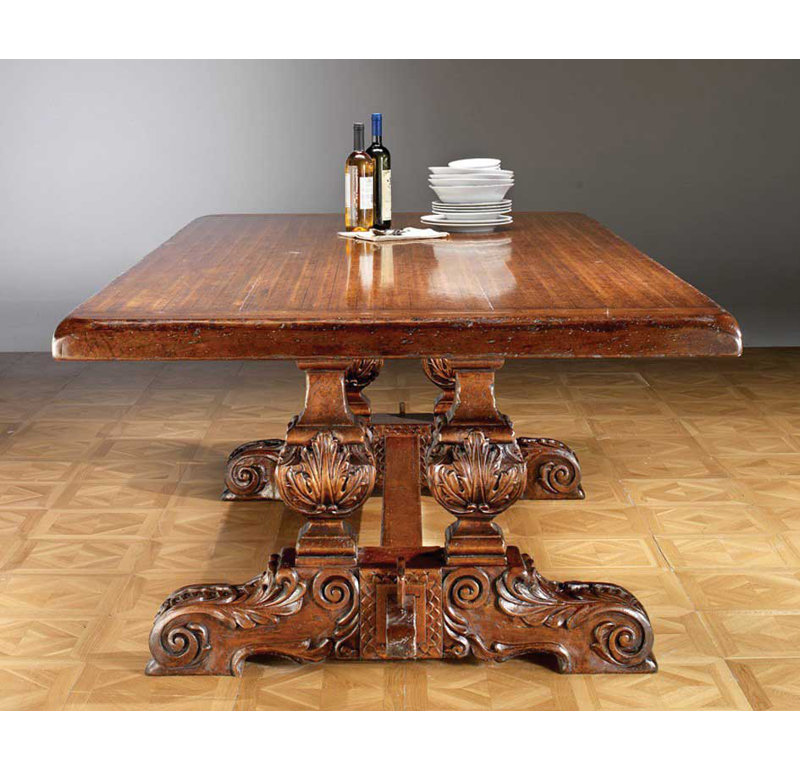 David Michael Tuscan Walnut Solid Wood Dining Table | Wayfair