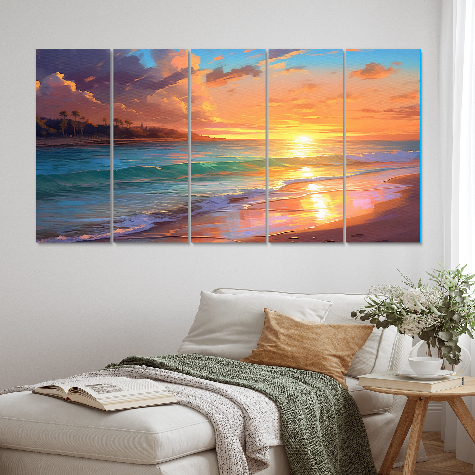 Highland Dunes Sand and Blue Caribbean Sea VIII - Coastal Sunset Metal ...