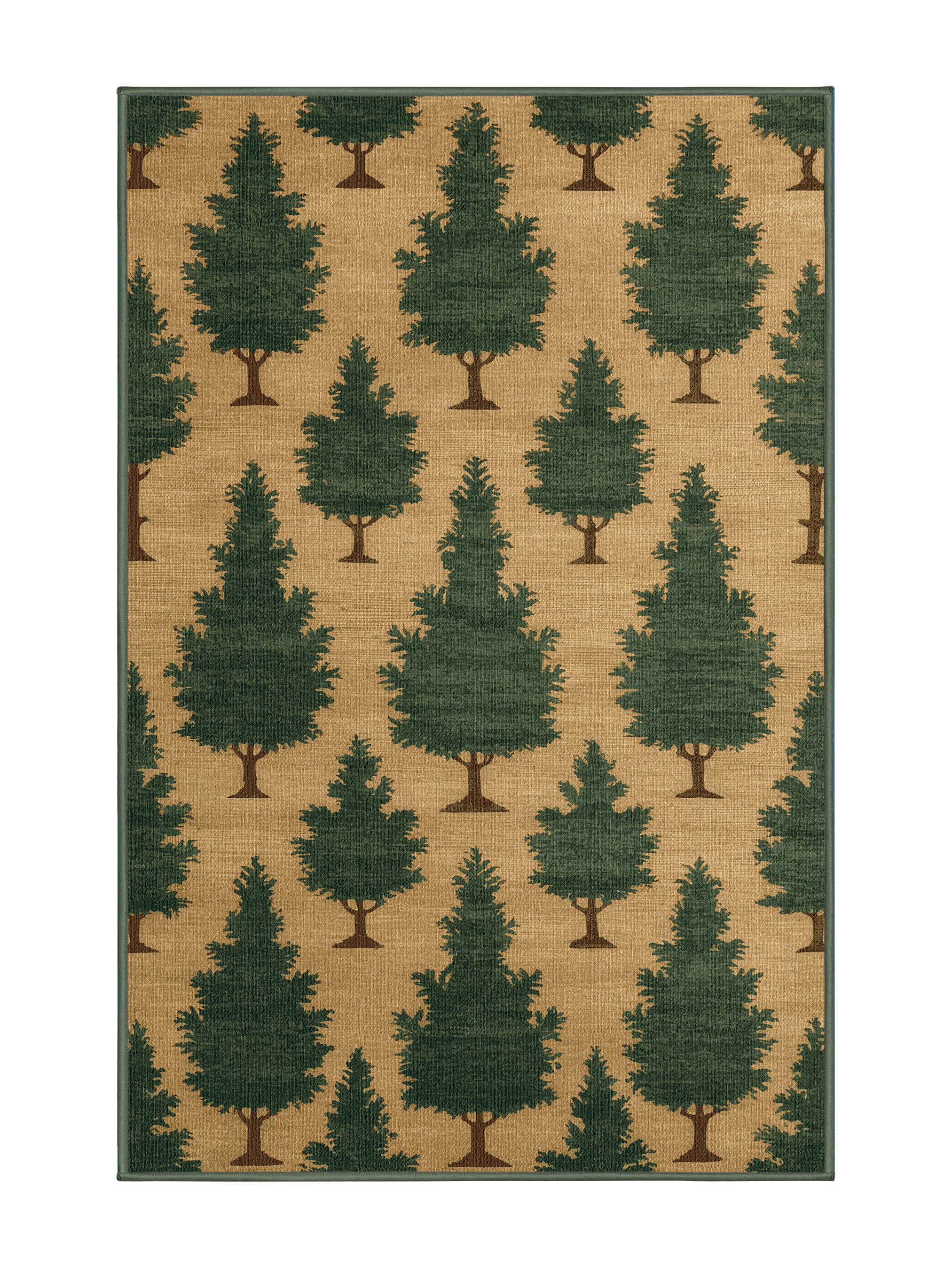 Canora Grey Machine Washable Botanical Green Area Rug | Wayfair