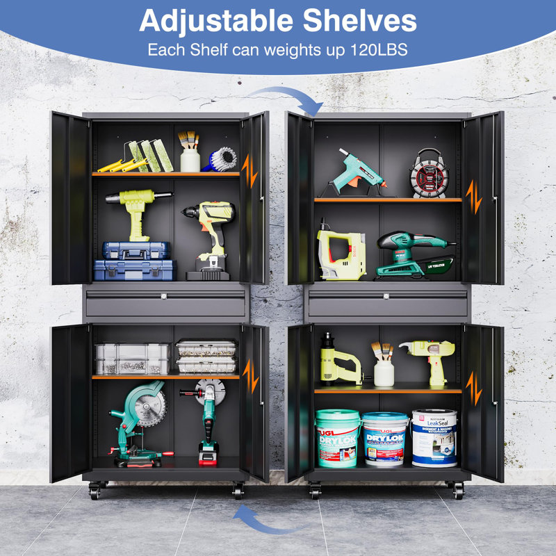 WFX Utility™ Venilale Metal Single Storage Cabinet ( 72.8'' H x 31.5 ...