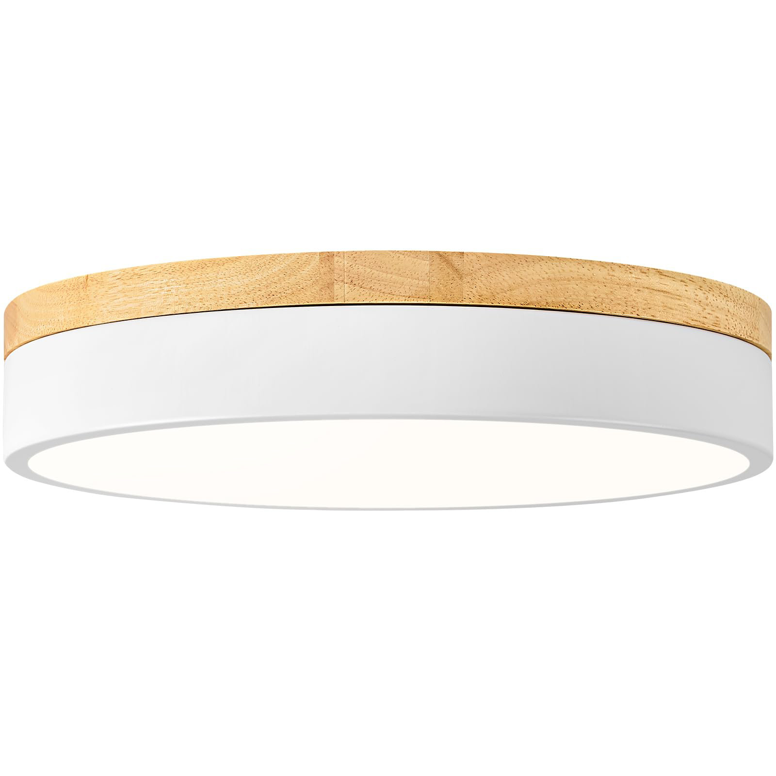 Runbang Dimmable Wood LED Ceiling Light Fixture, 5CCT 2700K-6000K ...