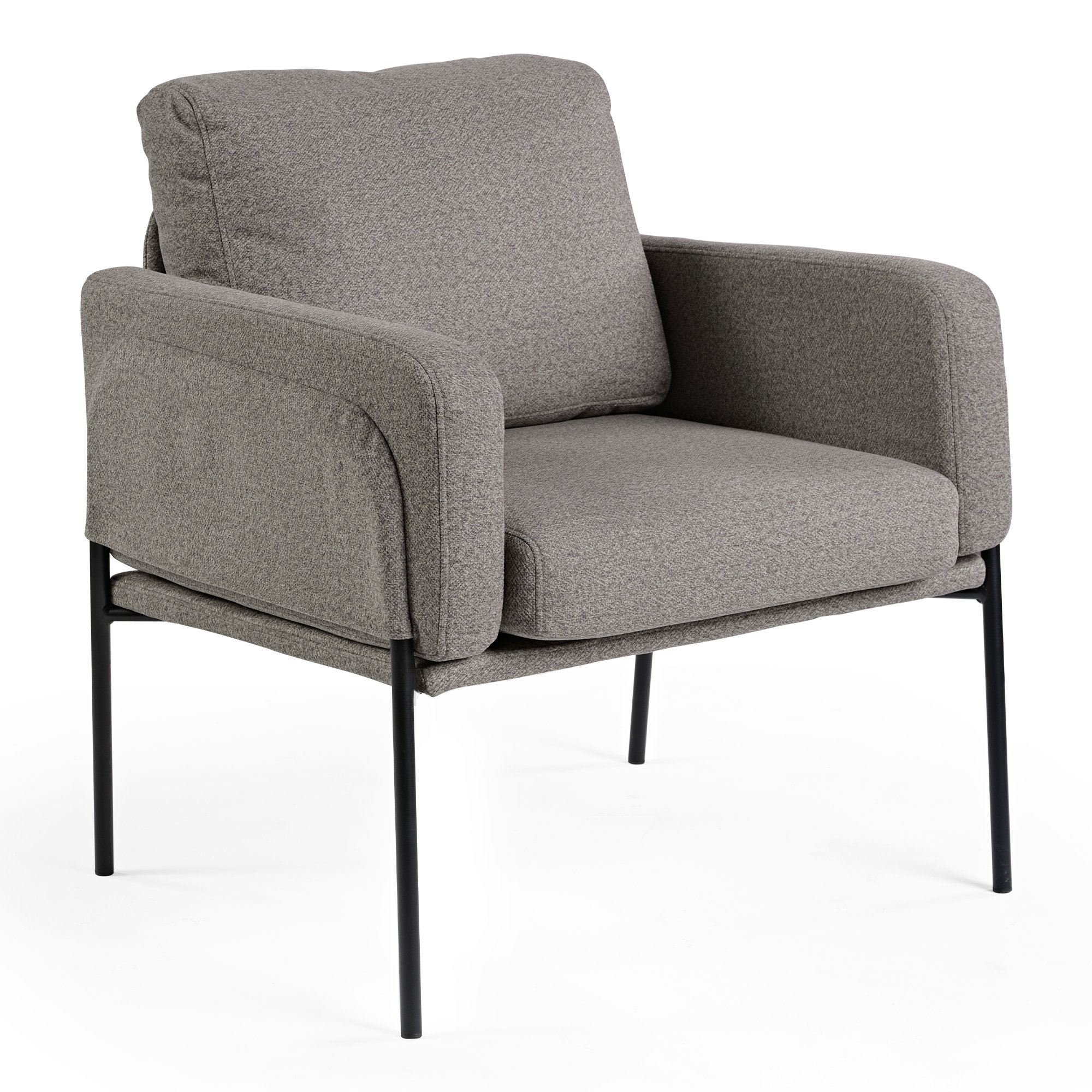 George Oliver Weston Textured Accent Chair, Dark Khaki | Wayfair