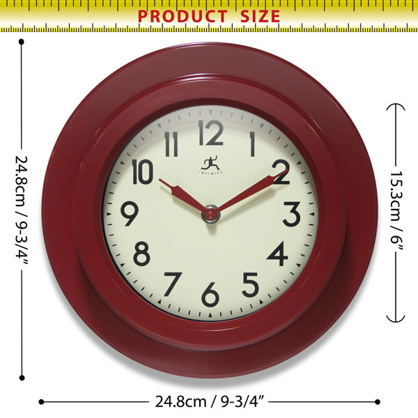 Infinity Instruments Retro Escape Midcentury/Modern Round Plastic Wall ...