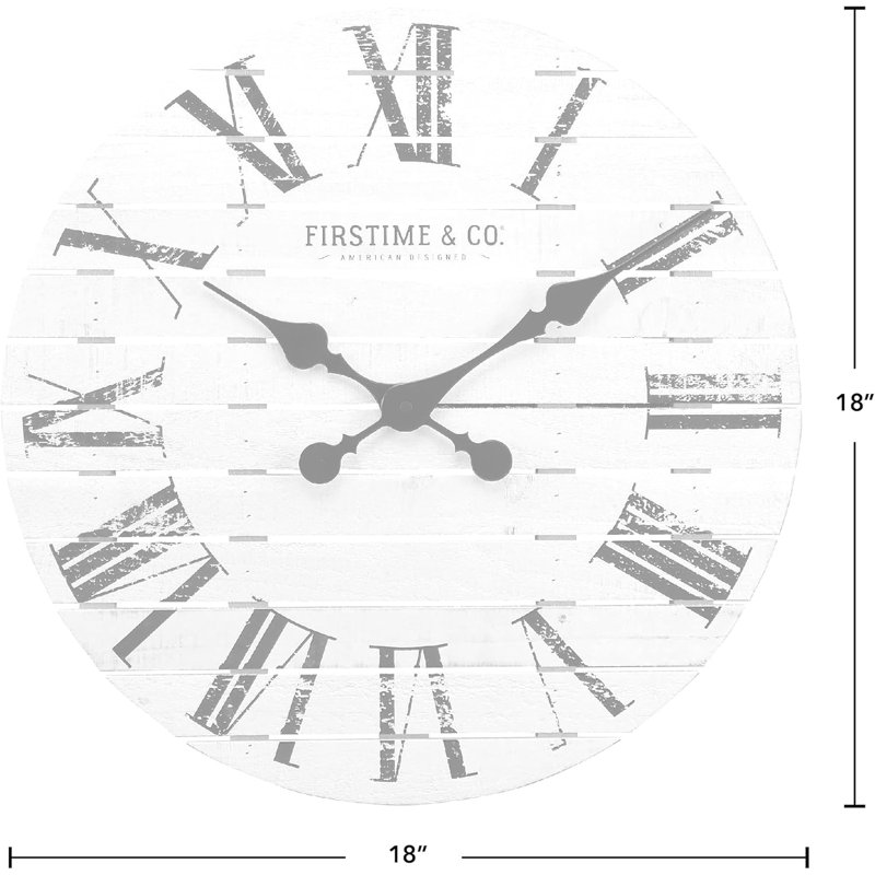 One Allium Way® Farmhouse Shiplap Wall Clock | Wayfair