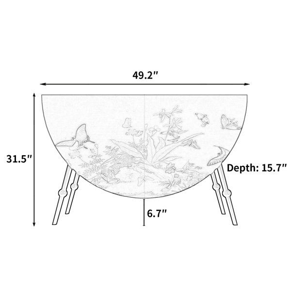 HomeLuxea Living room household semicircular cabinet - Wayfair Canada