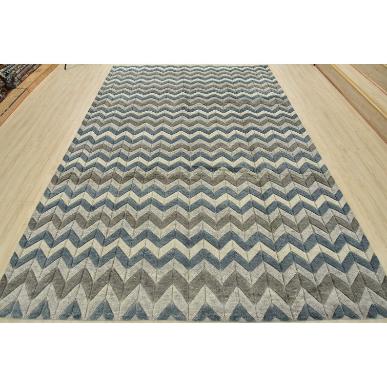 Latitude Run® Hand Knotted Wool Chevron Rug | Wayfair