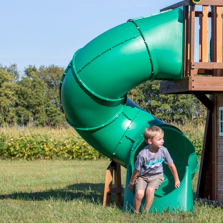 Backyard Discovery Spiral Slide for 4.5' Deck | Wayfair