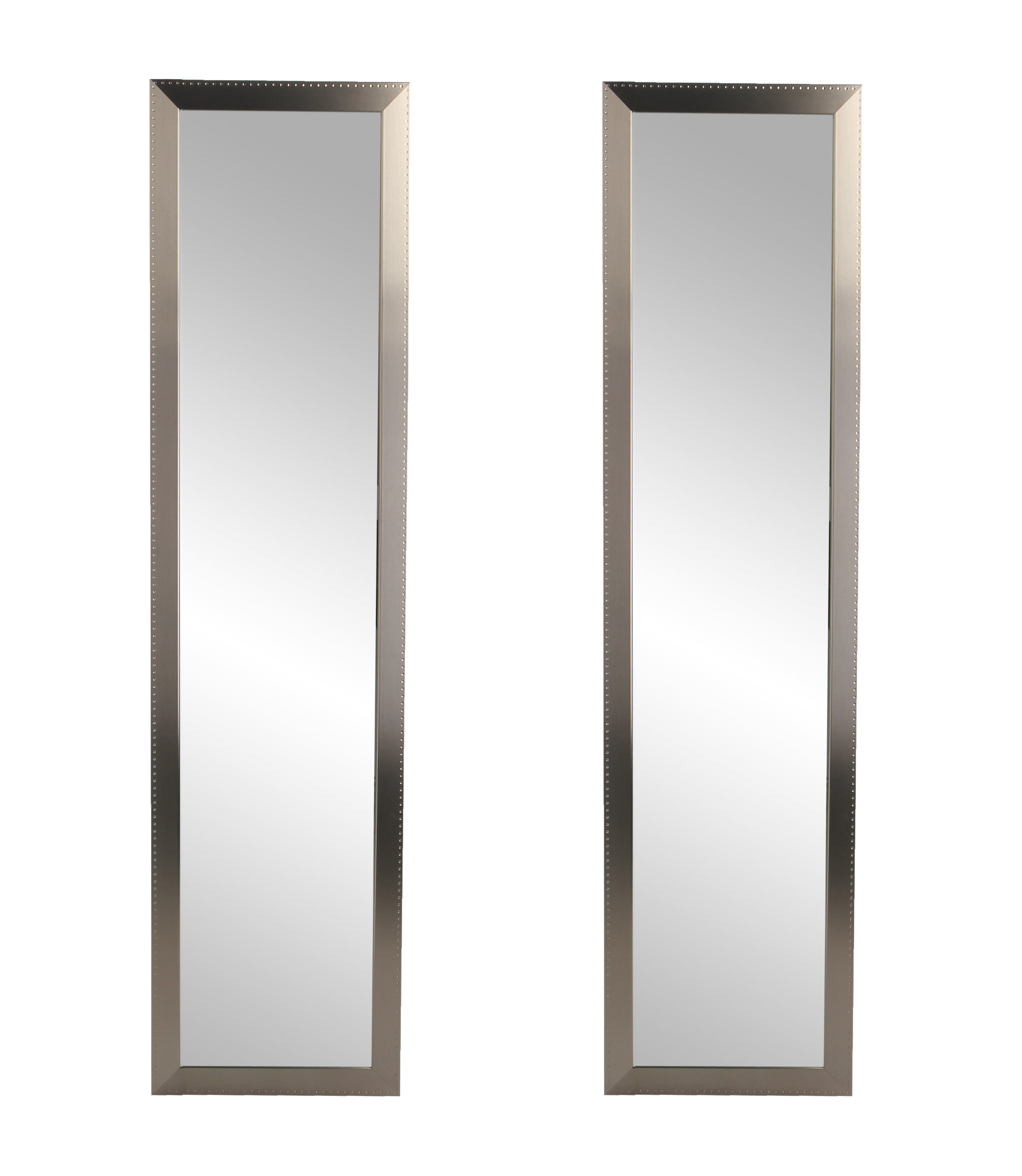 Orren Ellis 2 Piece Arteaga Embossed Steel Mirror Set | Wayfair