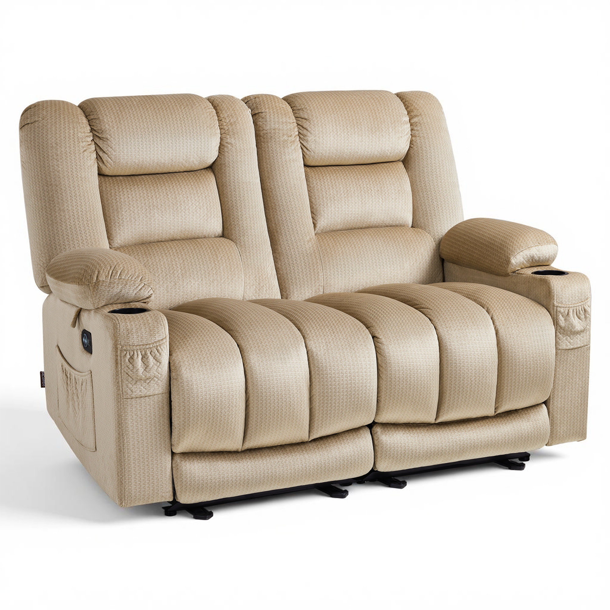Newacme LLC Electric Reclining Loveseat Sofa with Heat and Massage ...