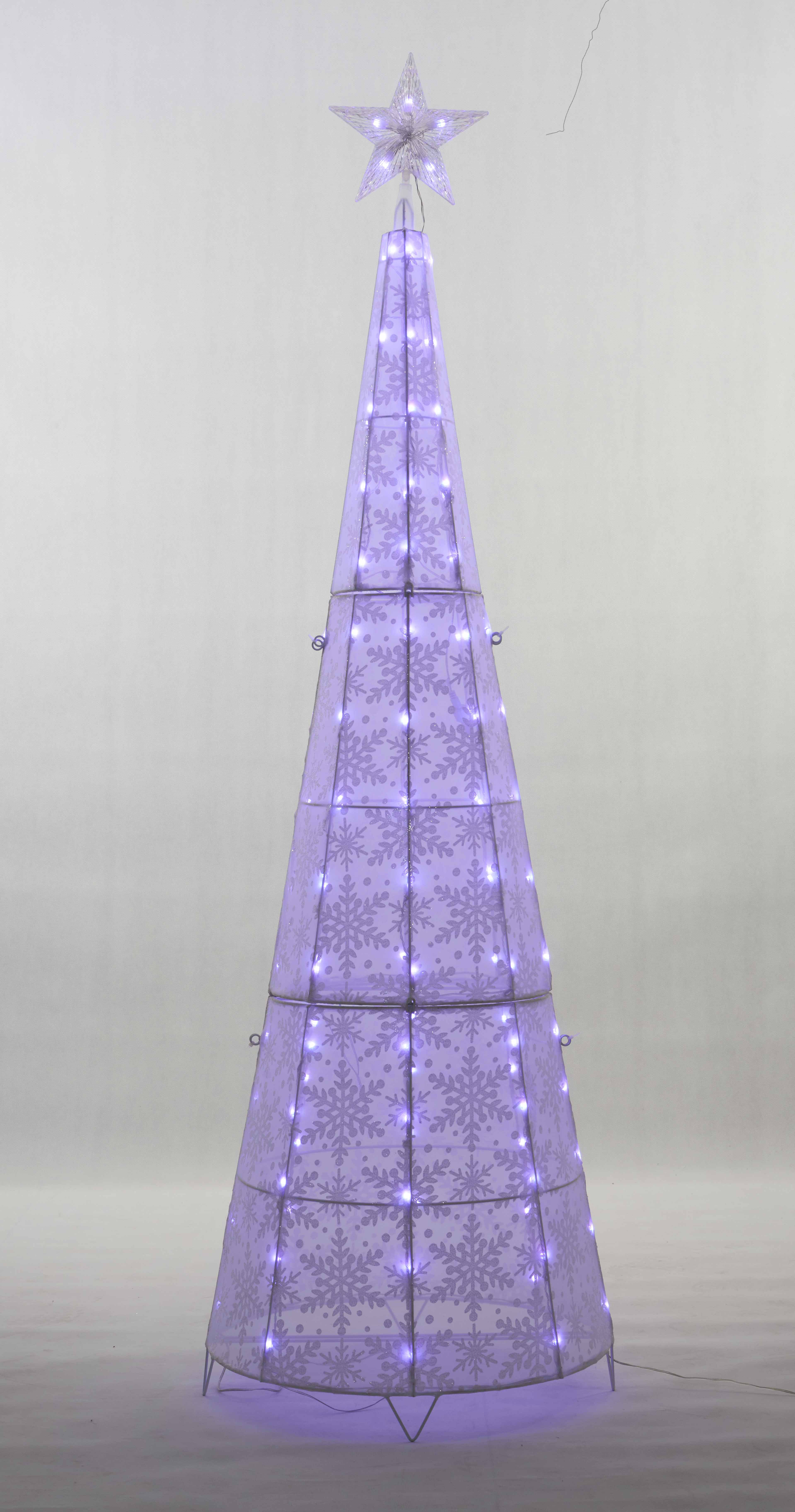 The Holiday Aisle® 72'''' Colour Changing Led Glittering Snowflake Cone ...