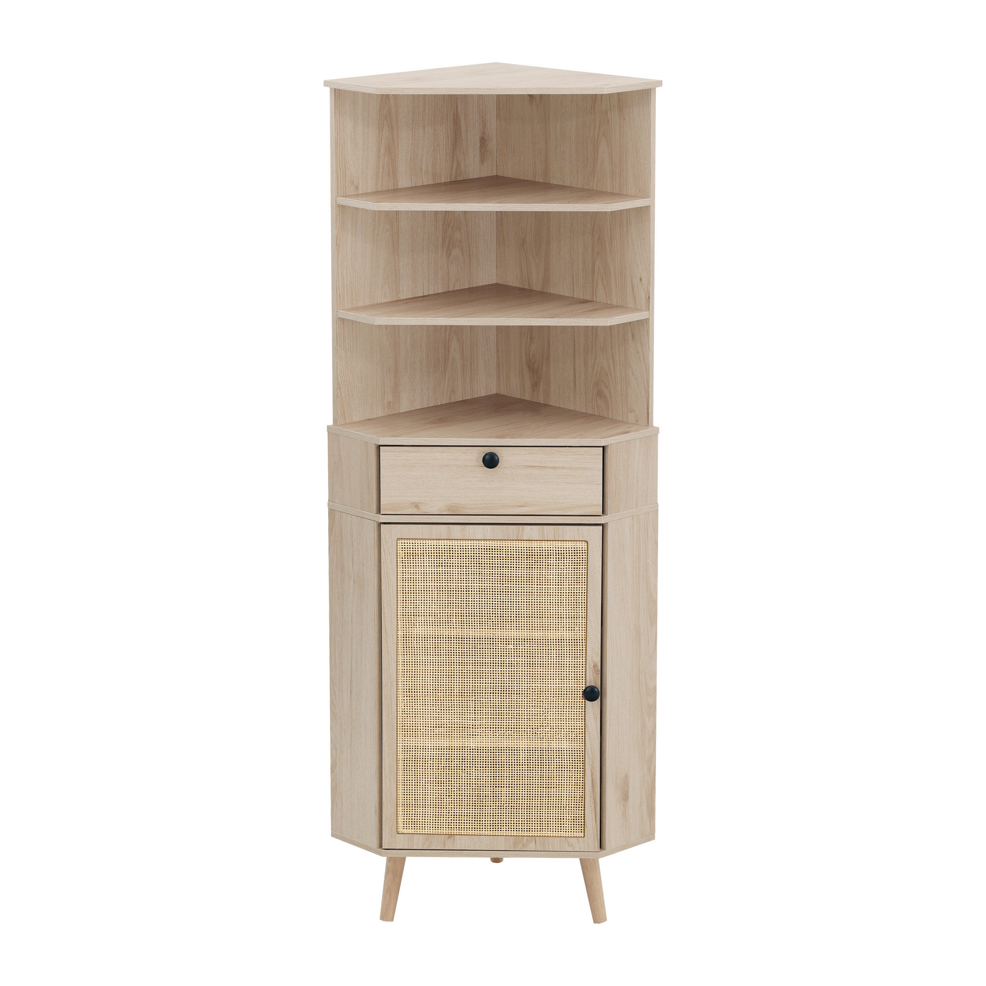 Bay Isle Home™ Tall Thin Corner Floor Cabinet With 2 Doors 1 Dresser ...