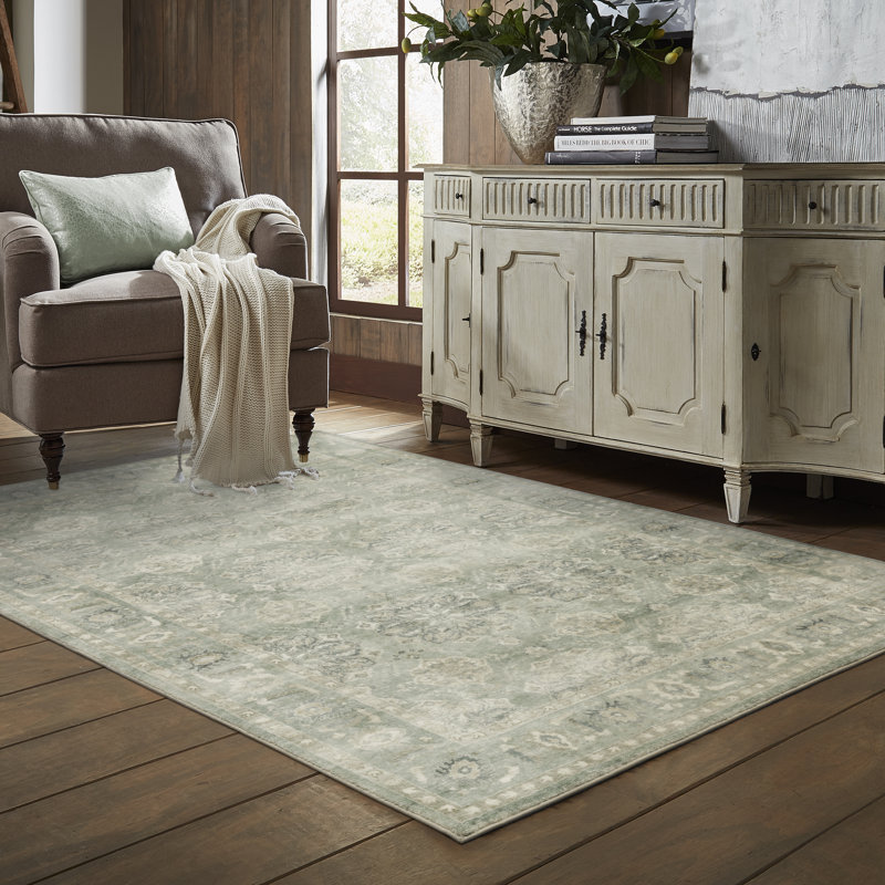 Laurel Foundry Modern Farmhouse® Siclen Oriental Power-Loomed Green ...