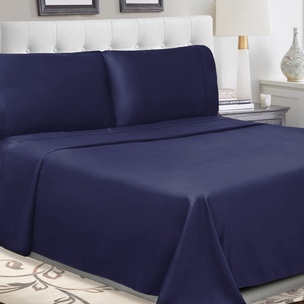 Simple Luxury 100% Cotton Percale Solid Colour Sheet Set & Reviews ...