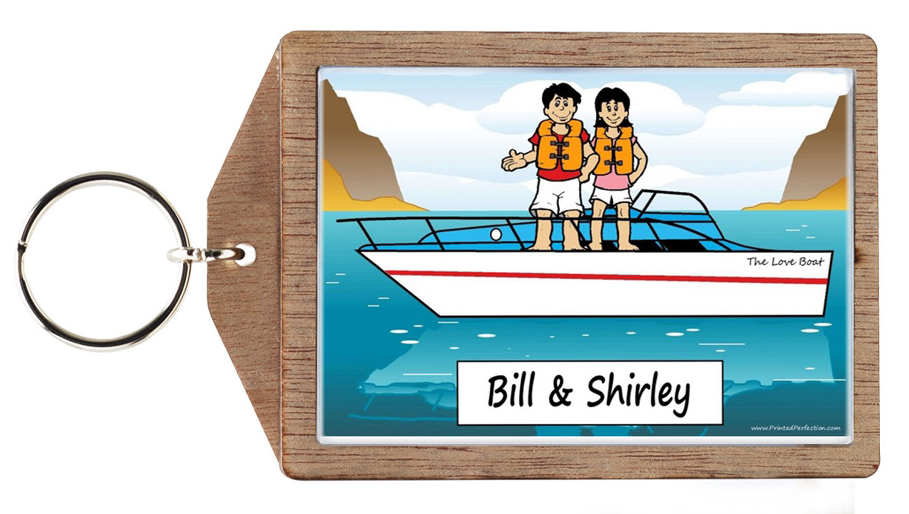 Printed Perfection Personalized Boating Couple Key Chain | Wayfair