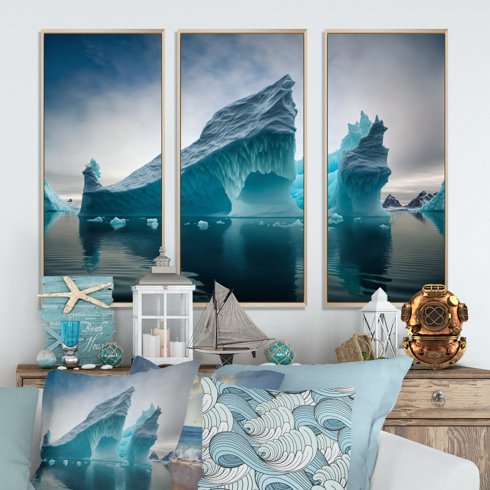 Latitude Run® North Atlantic Blue And White Iceberg V " North Atlantic ...