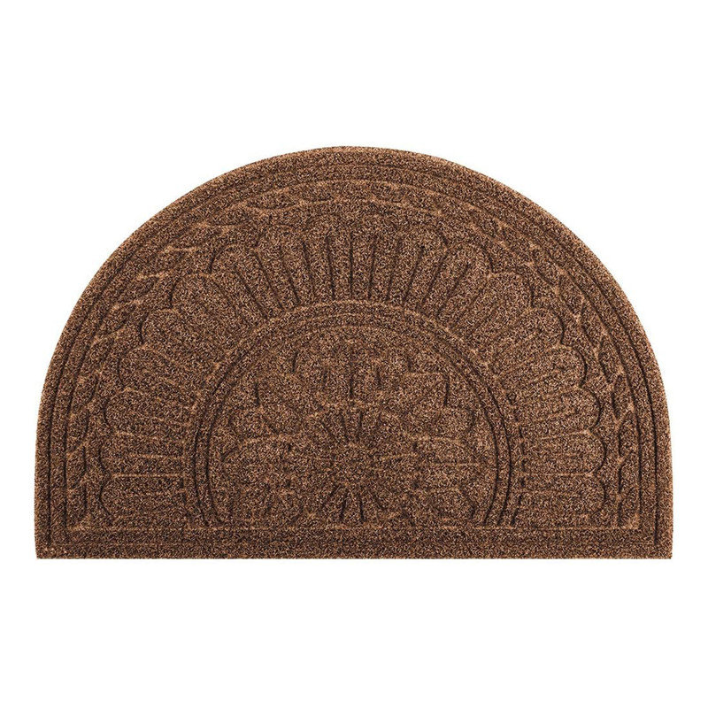 Red Barrel Studio® Door Mat Outdoor Indoor, 24" x 36", Half Round Door ...