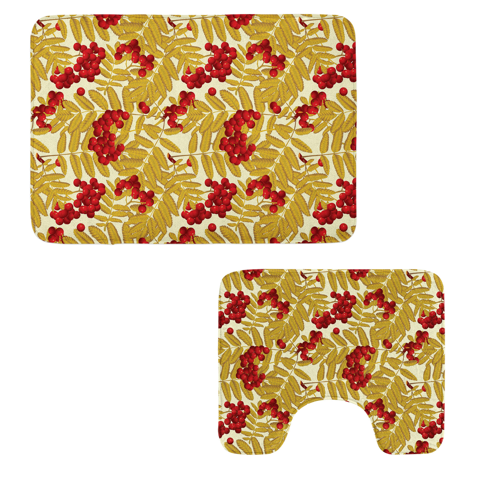 East Urban Home Rowan Bathroom Rug Set 2 Pieces Rectangle & Contour ...