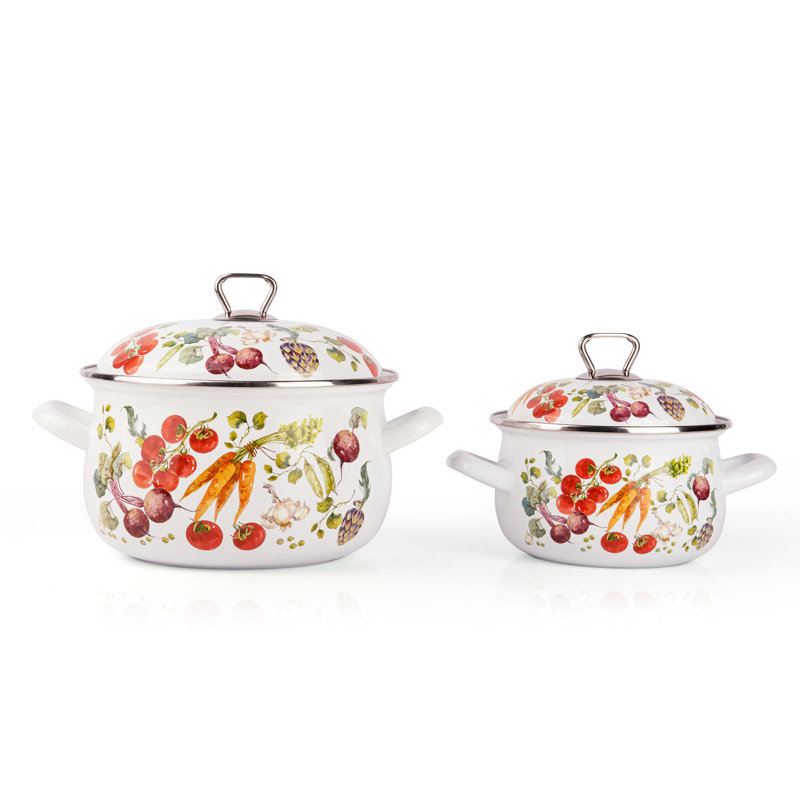 STP-Goods Italian Garden Enamel Soup Pot Set | Wayfair