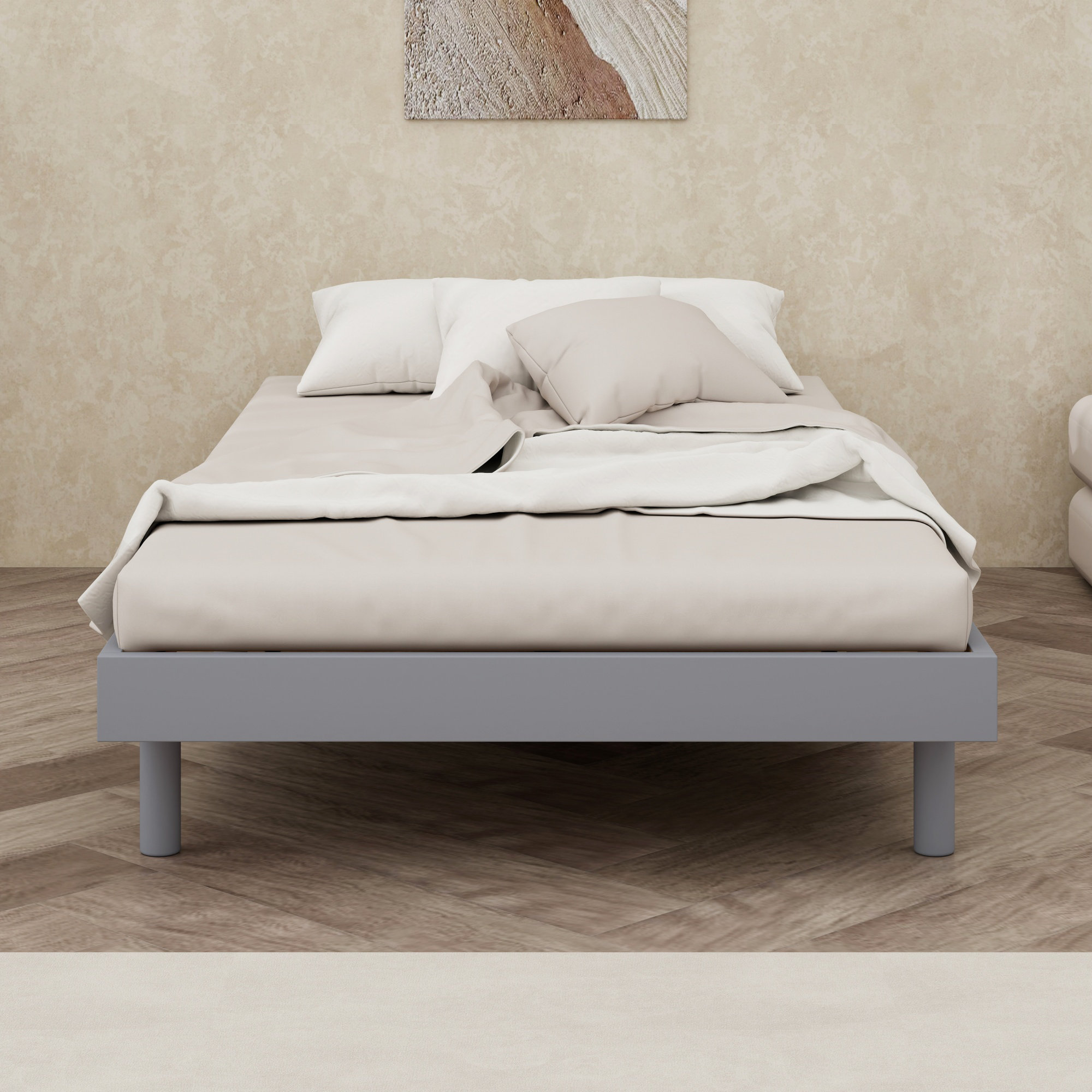 MO&OK Modern Design Floating Platform Bed Frame | Wayfair