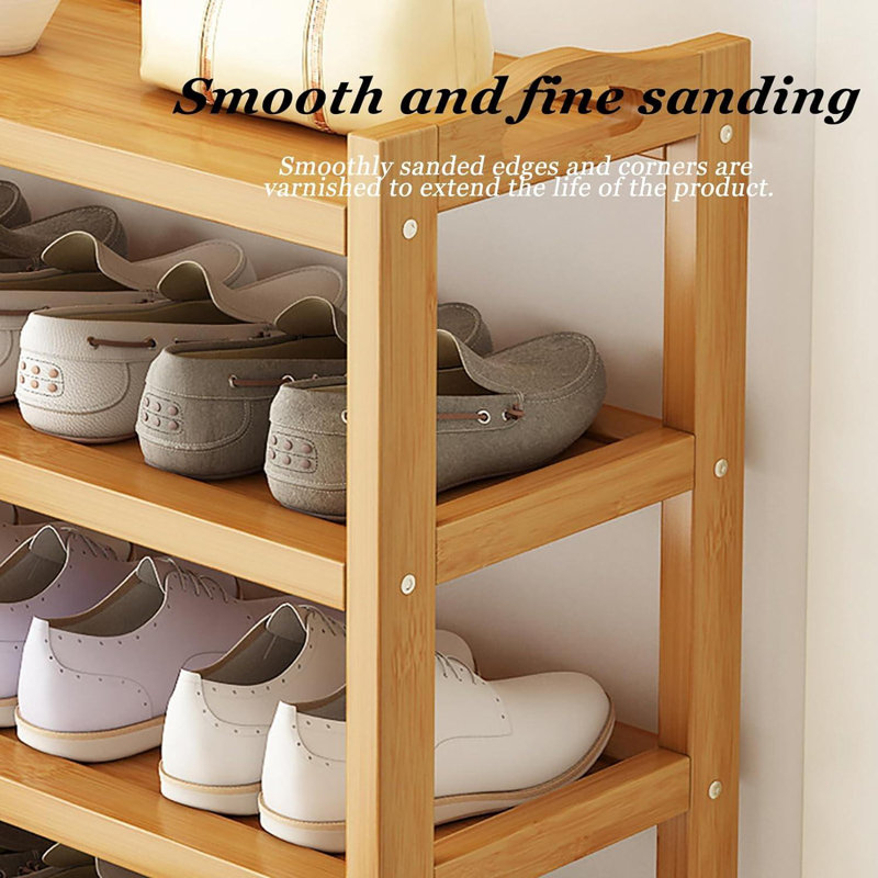 Red Barrel Studio® 30 Pair Shoe 6-Tier 39" Shoe Rack for Entryway ...