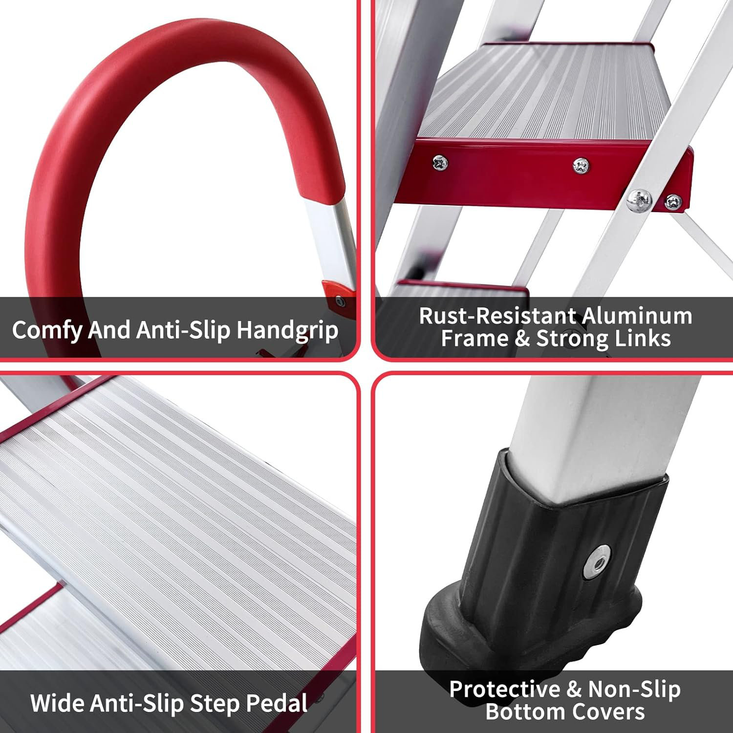 WFX Utility™ Échelle roulante pliante en aluminium à 3 marches ...