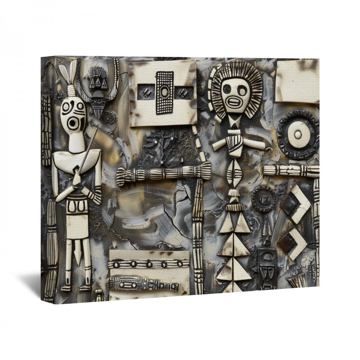 Red Barrel Studio African Figures Canvas Wrap - Cultural Wall Decor ...