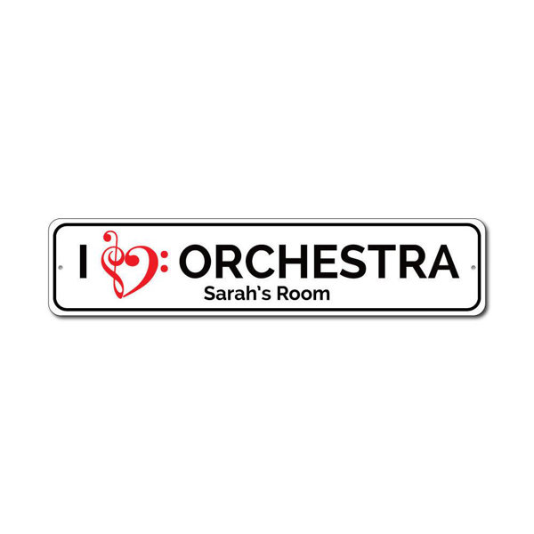 Lizton Sign Shop, Inc I Love Orchestra Sign - 6" X 24" - Wayfair Canada
