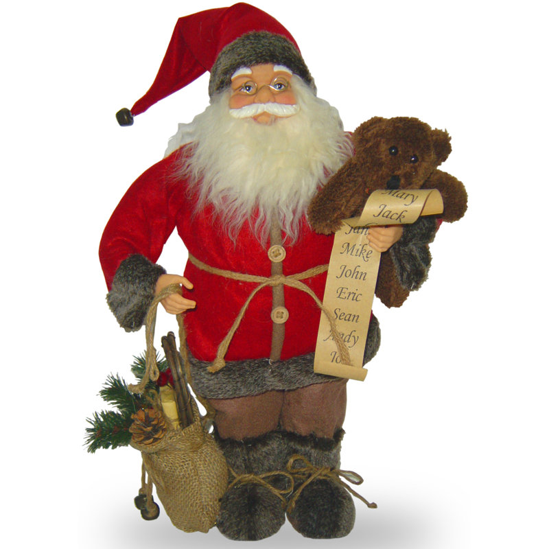 The Holiday Aisle® 17.7" Standing Santa & Reviews | Wayfair