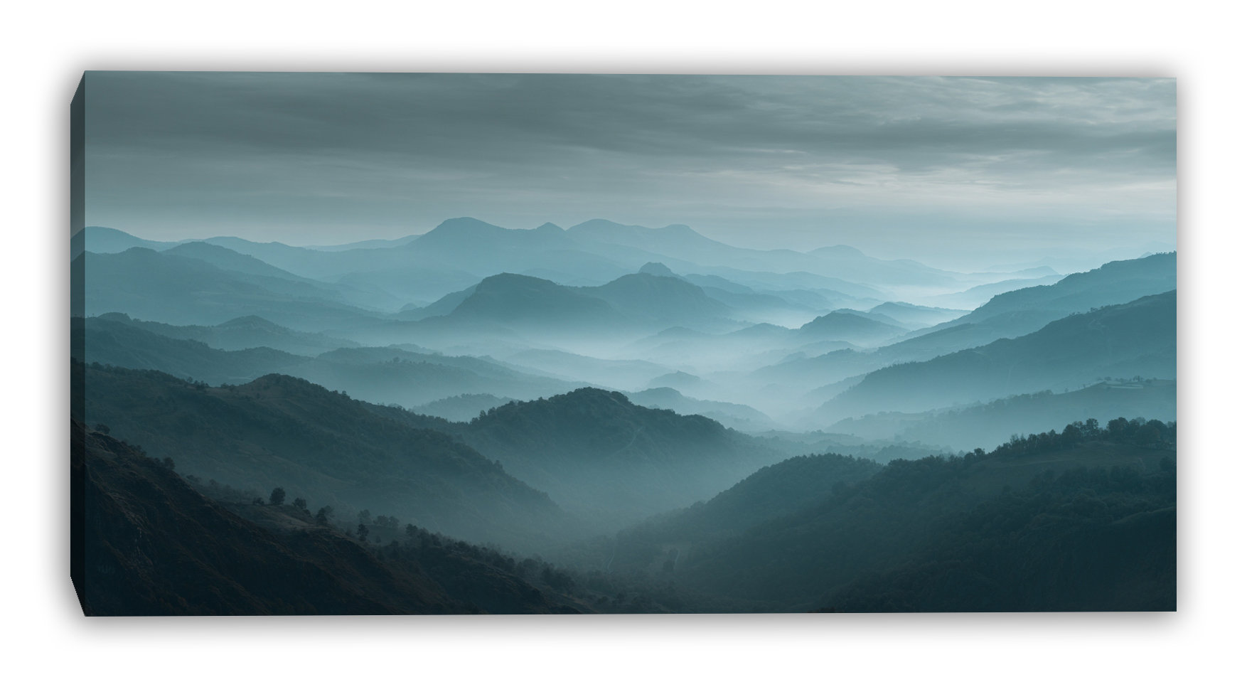 Ophelia & Co. Blue Ridge Fog Wrapped Canvas Wall Art | Wayfair