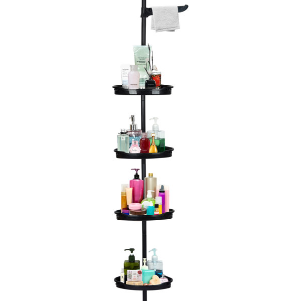 Belfry Bathroom 4-layer Adjustable Bathroom Rack With Tension Bar ...