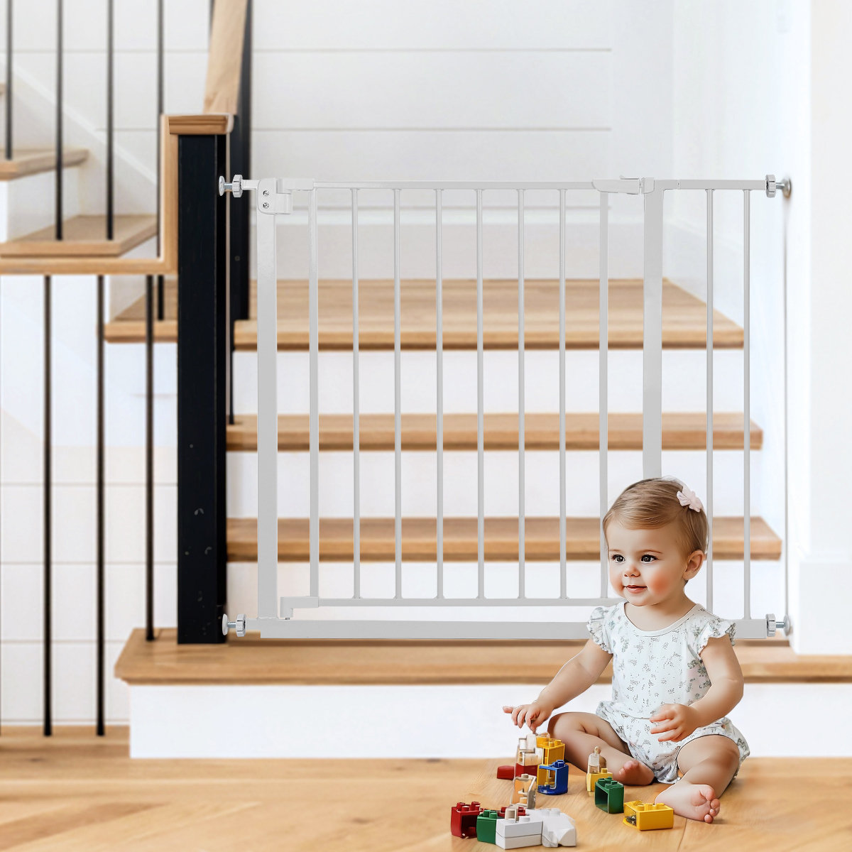 Toocapro 30in Tall Auto Close Safety Gate, 29.5"-40.5" Baby Gate For ...