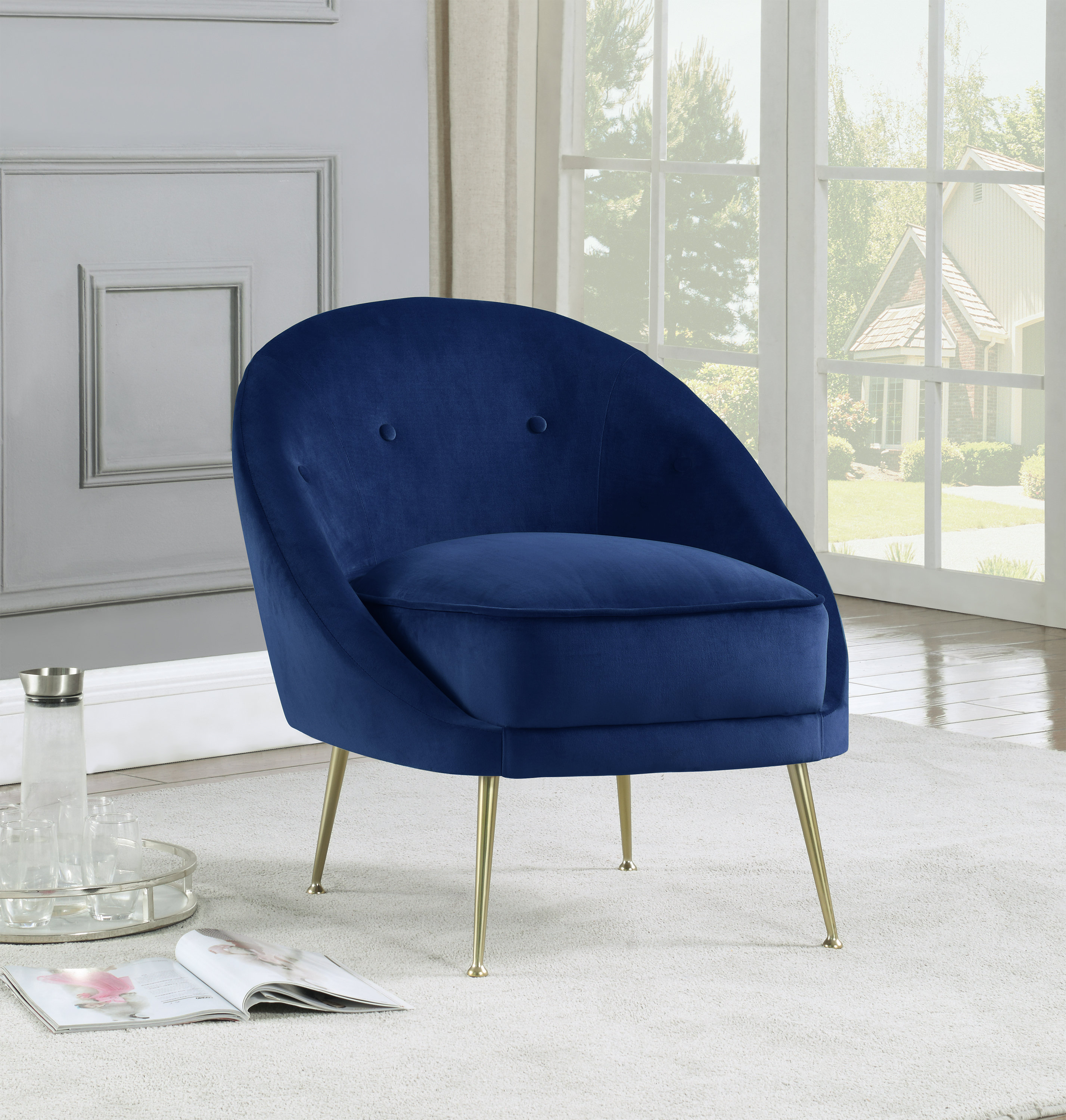Mercer41 Monty 30" Wide Velvet Barrel Chair & Reviews - Wayfair Canada